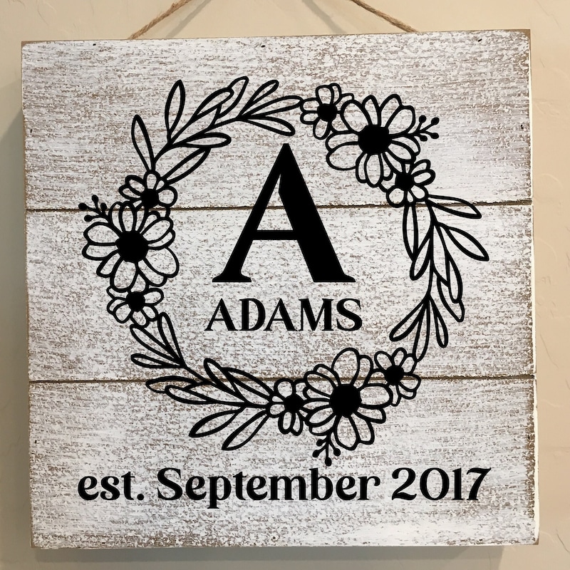 Last Name Decal - Etsy