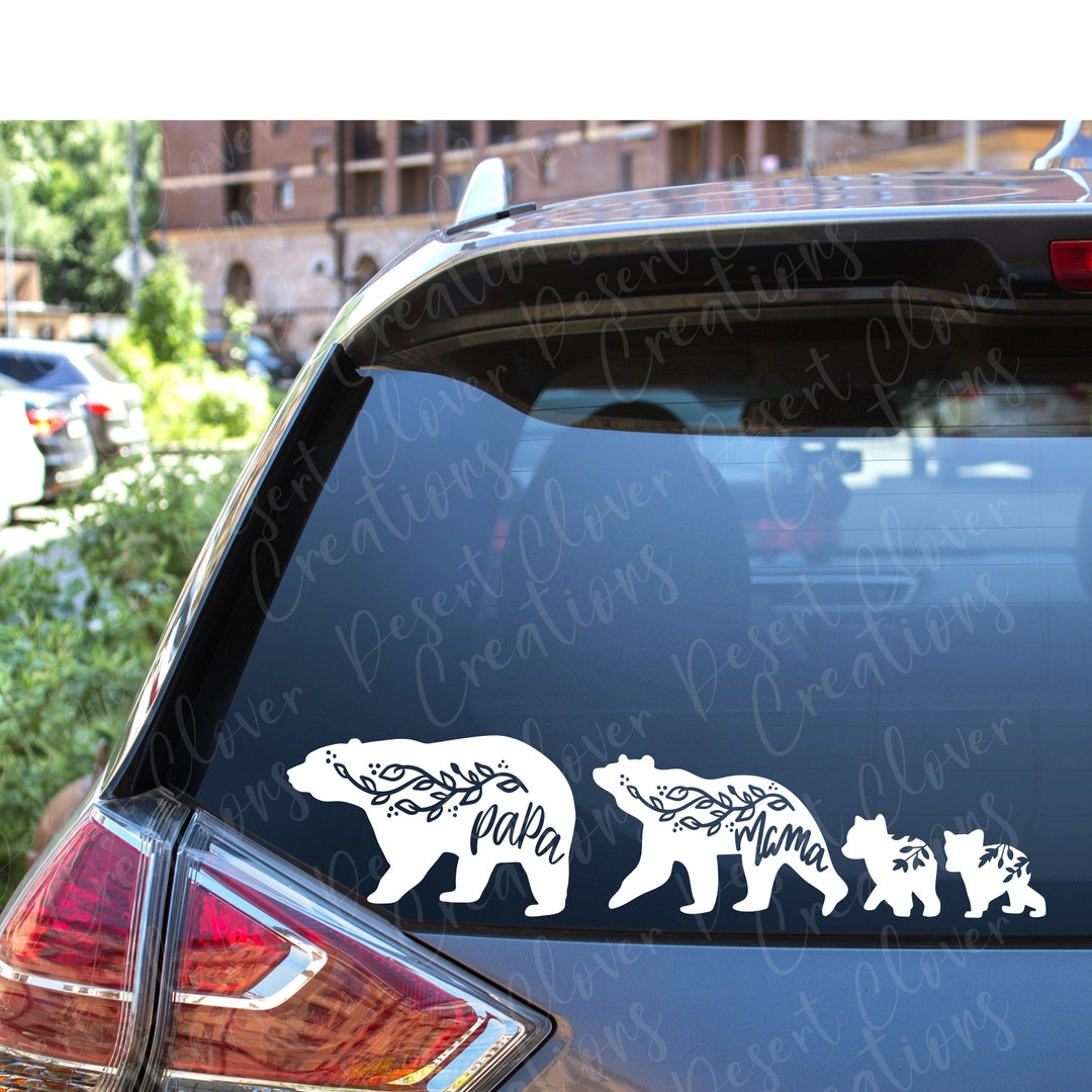 Bear Family Vinyl Decal- Papa Bear Vinyl Decal - Mama Bear Sticker ...