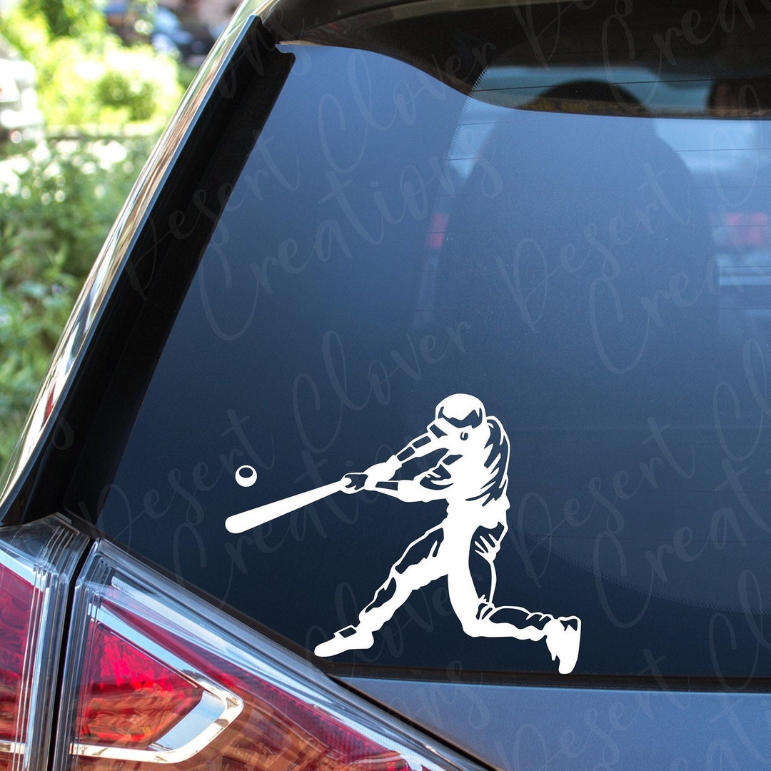 Baseball Player Vinyl Decal - Play Ball Vinyl Decal - Baseball Batter ...