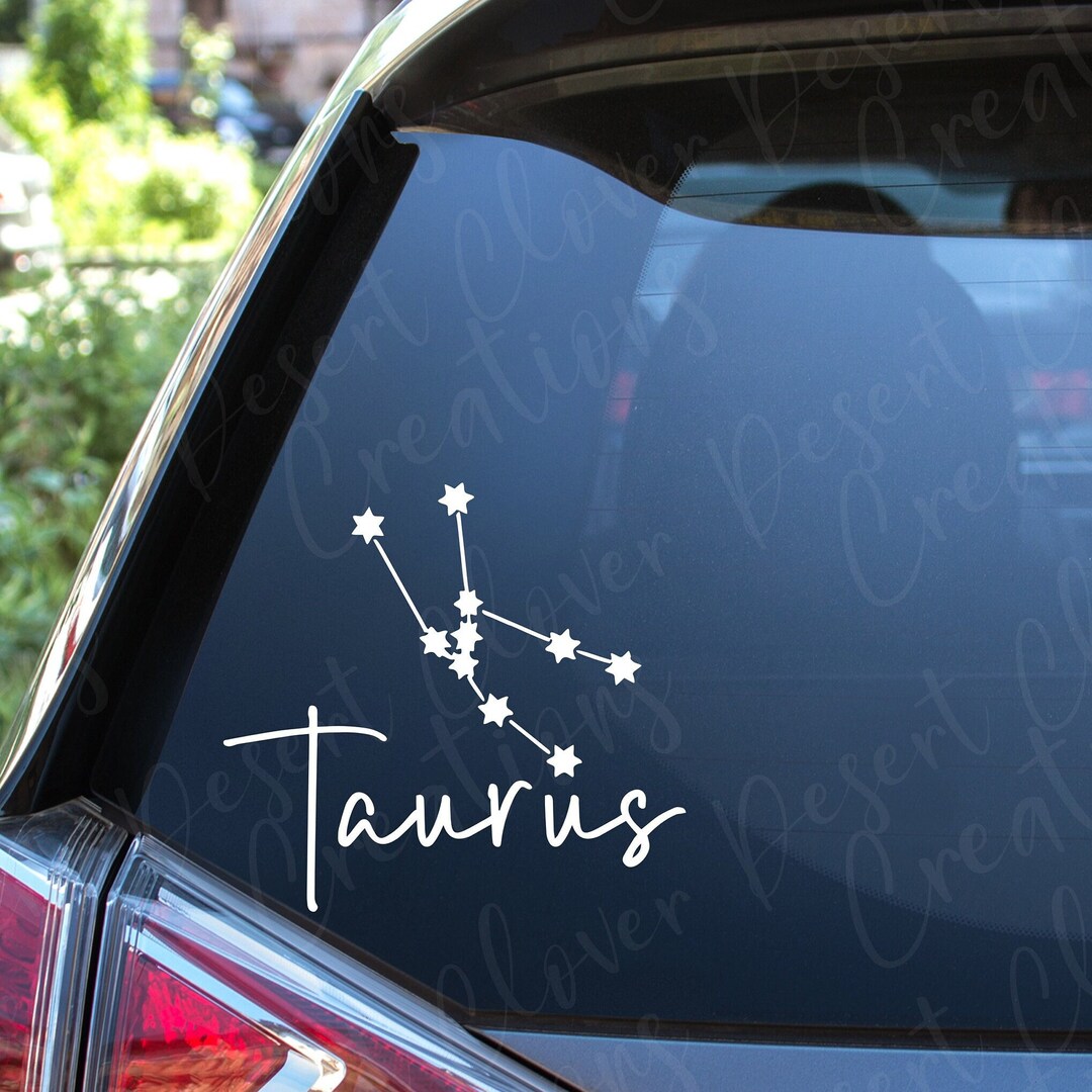 Taurus Zodiac Sign Car Decal Zodiac Sign Car Decal Zodiac Symbol Decal ...