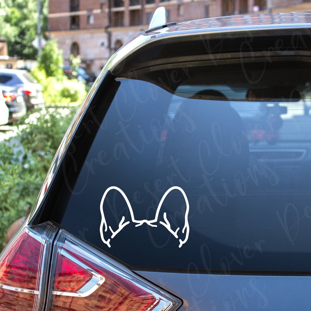 French Bulldog Ears Vinyl Decal Frenchie Ears Vinyl Decal - Etsy