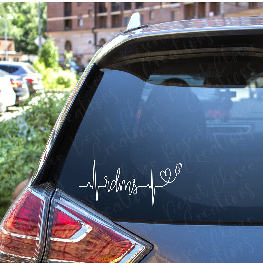 RDMS With Heartbeat Vinyl Decal - RDMS Vinyl Decal - Registered ...