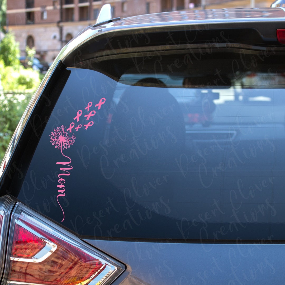 Cancer Ribbon Mom Dandelion Vinyl Decal - Cancer Ribbon Vinyl Decal ...