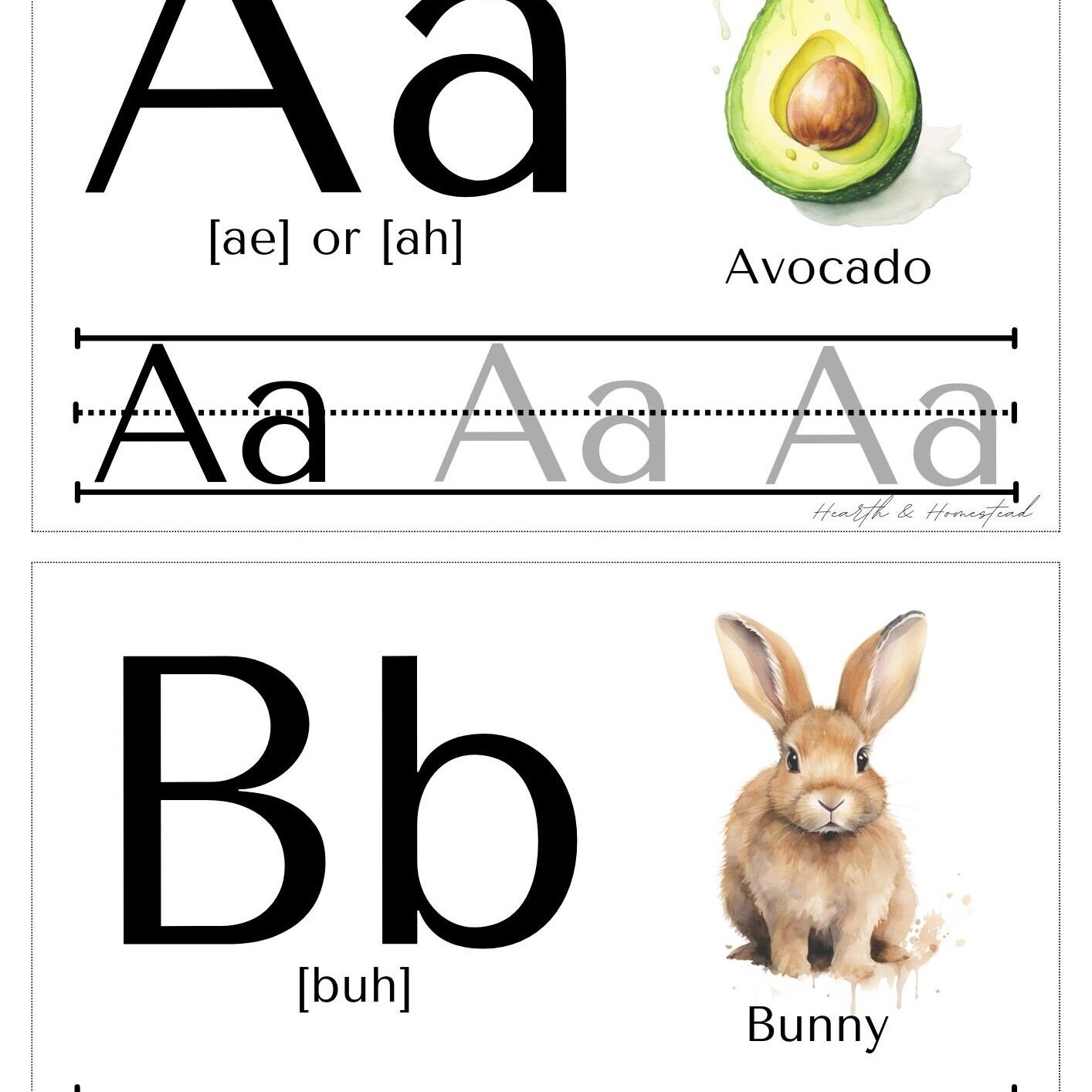 Alphabet Flashcards Printable Oversized ABC Cards Jumbo - Etsy