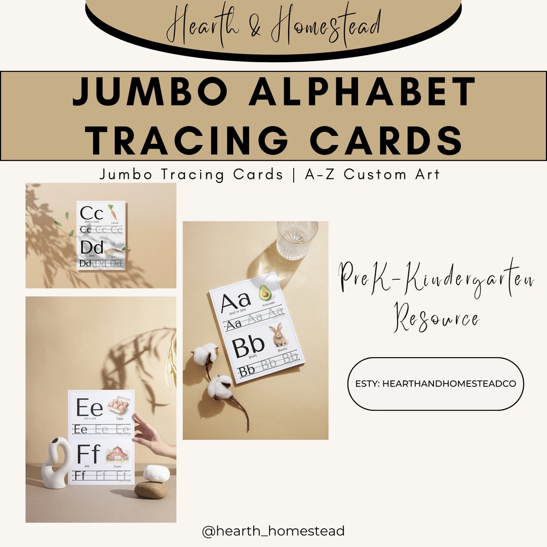 Alphabet Flashcards Printable Oversized ABC Cards Jumbo - Etsy