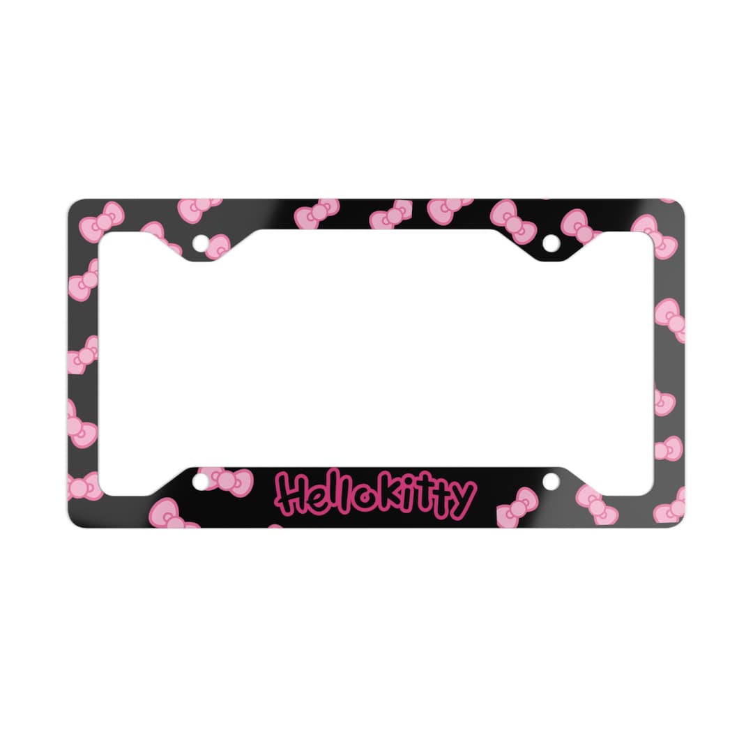 Metal License Plate Frame, Hello Kitty Plate Frame, Hello Kitty Car ...