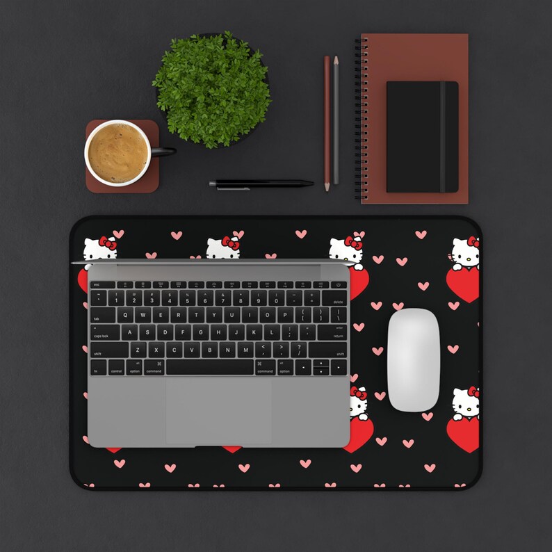 Hello Kitty Desk Mat Kawaii Large Mouse Pad for Office & Gaming, Hello ...