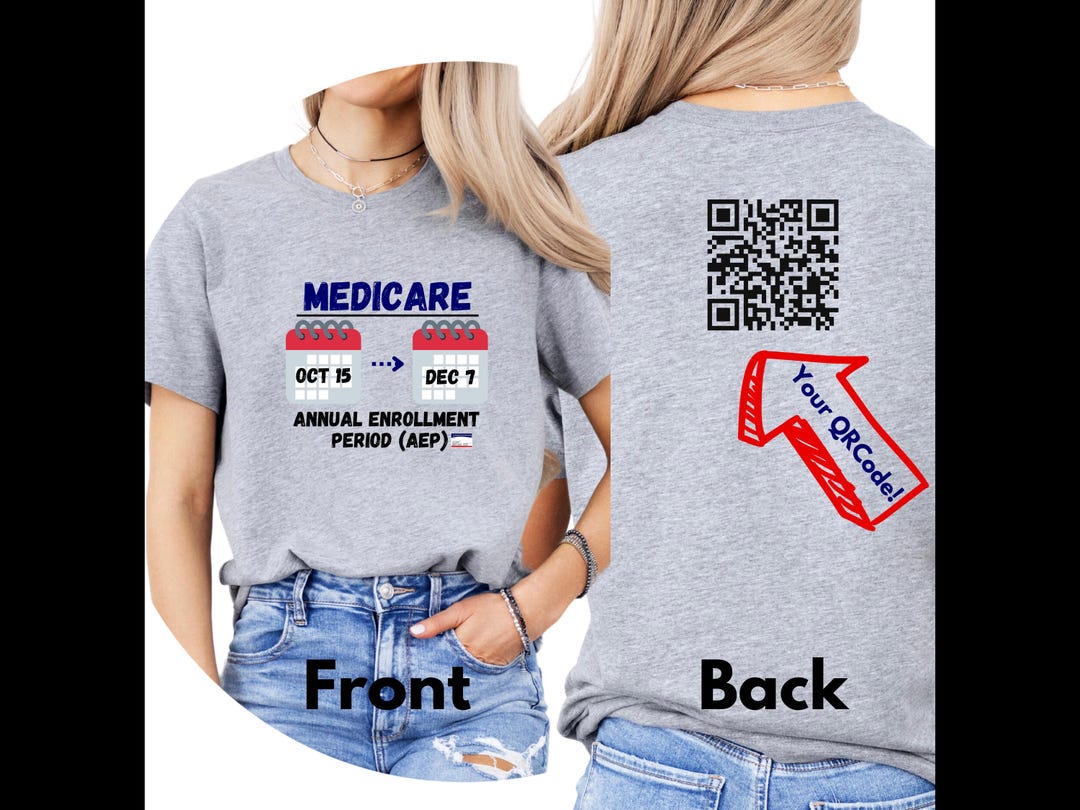 Medicare Shirt, Custom QR Code Shirt, Medicare Insurance Agent Shirt ...