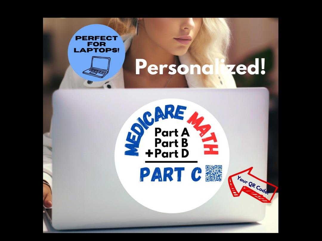 Medicare Sticker, Custom QR Code, Medicare Insurance Agent Sticker ...