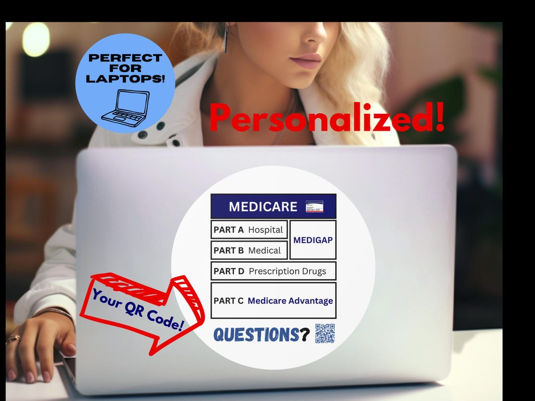 Medicare Parts Explained Vinyl Sticker: Insurance Agent Gift - Etsy