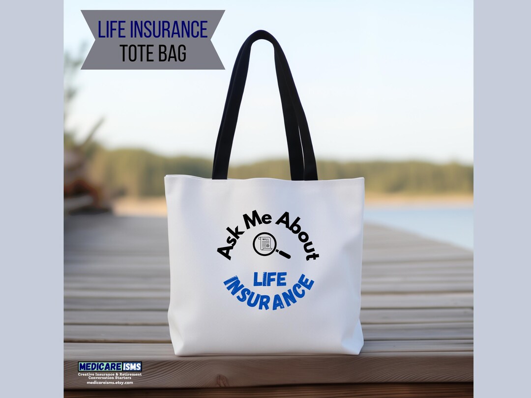 Life Insurance Tote Bag, Life Insurance Agent Bag, Insurance Agent ...