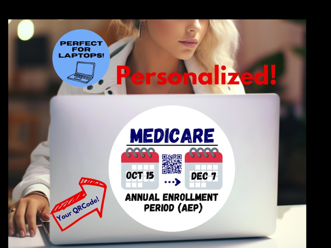 Medicare Sticker, Custom QR Code, Medicare Insurance Agent Sticker ...
