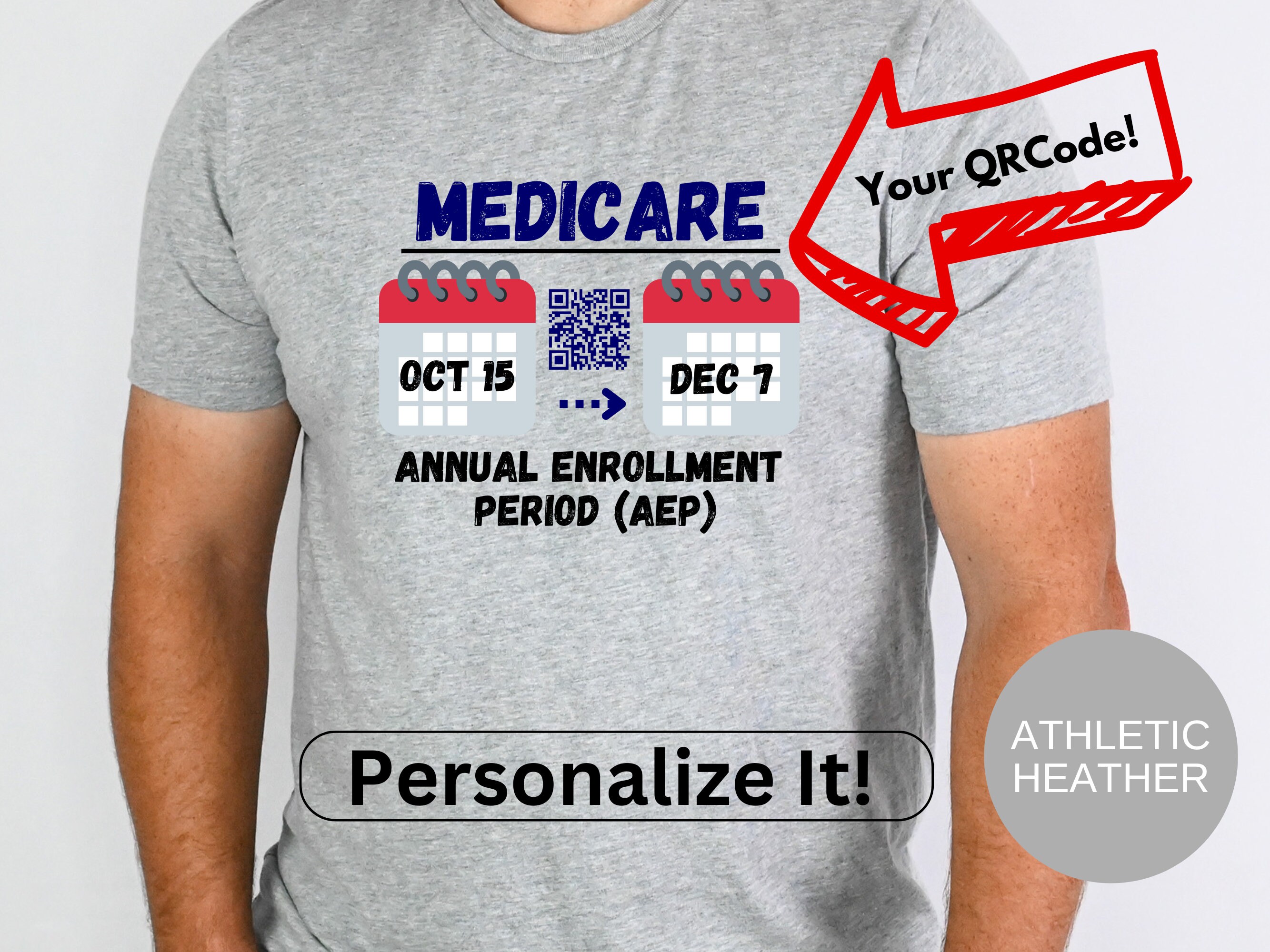Medicare Shirt, Custom QR Code Shirt, Medicare Insurance Agent Shirt ...