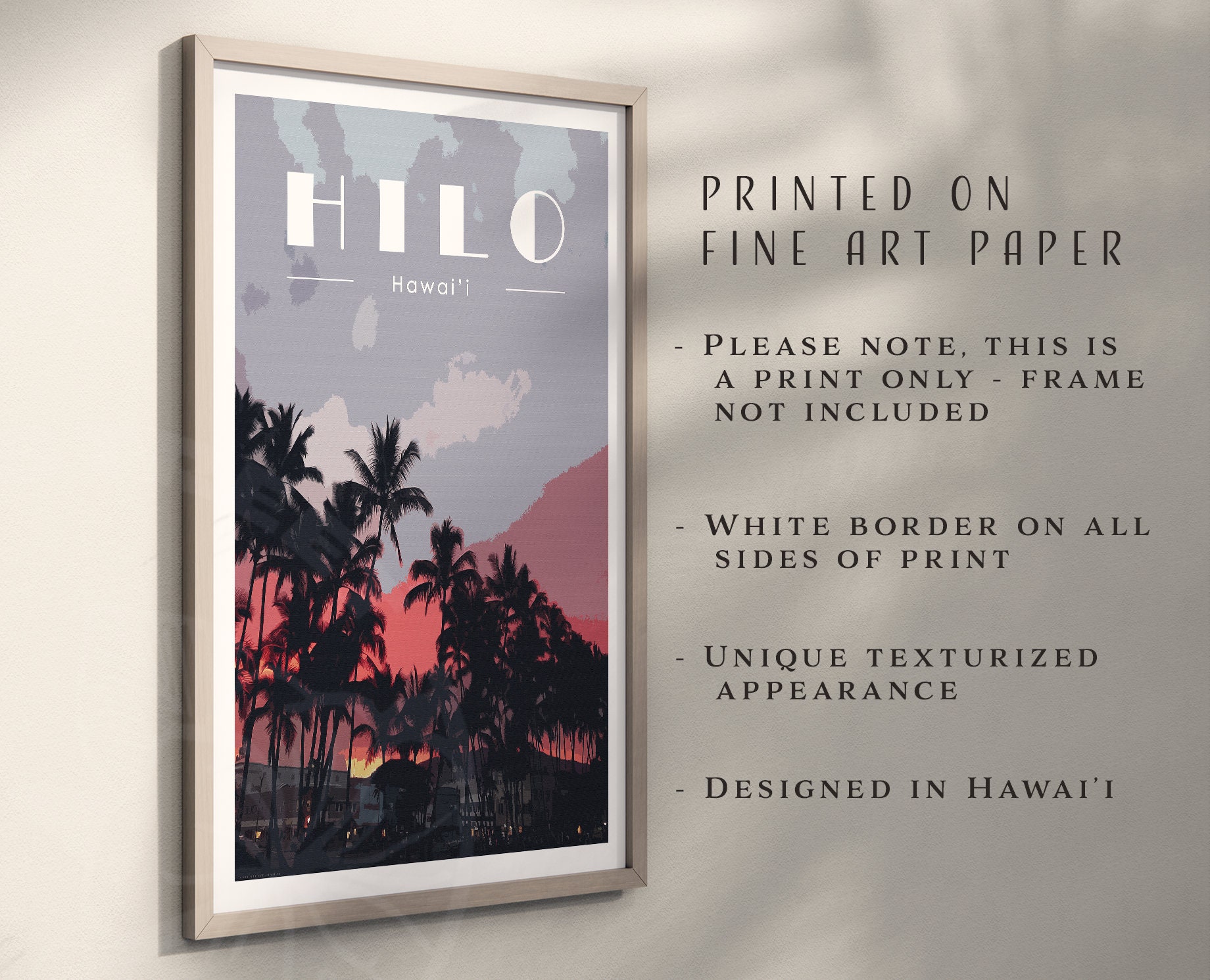 Hilo Wall Art Big Island Artwork Hawaii Travel Print Gift - Etsy