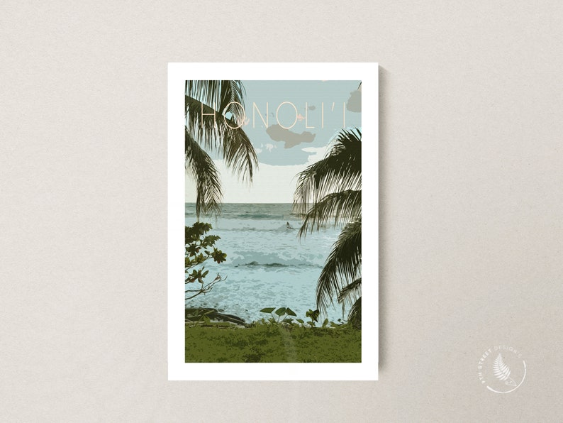 Honoli'i Hilo Artwork, Big Island Poster Art, Hawaii Travel Art, Big ...