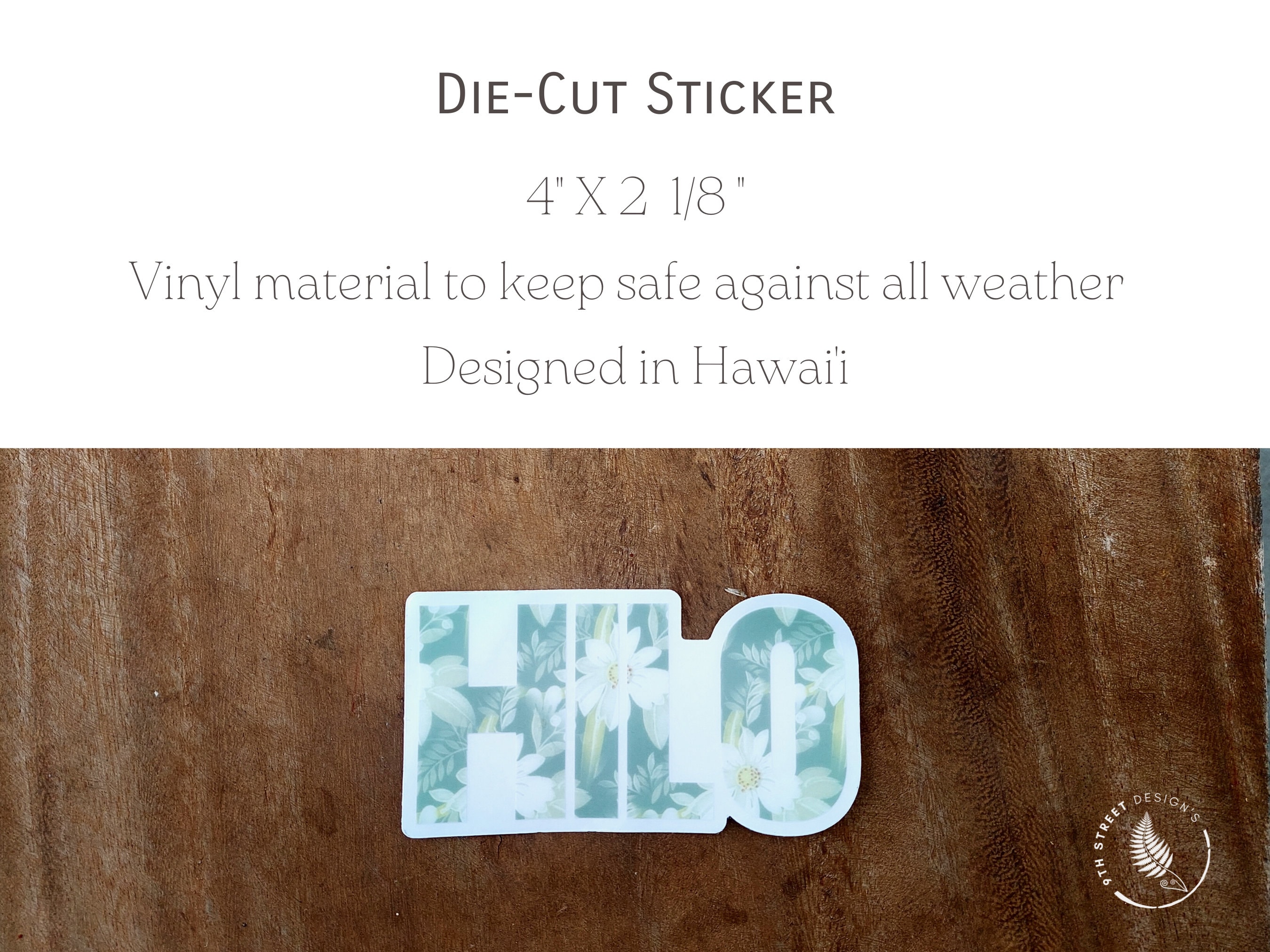 Clear Tropical Green Hilo Sticker, Hilo Gifts, Hawaii Stickers, Water ...