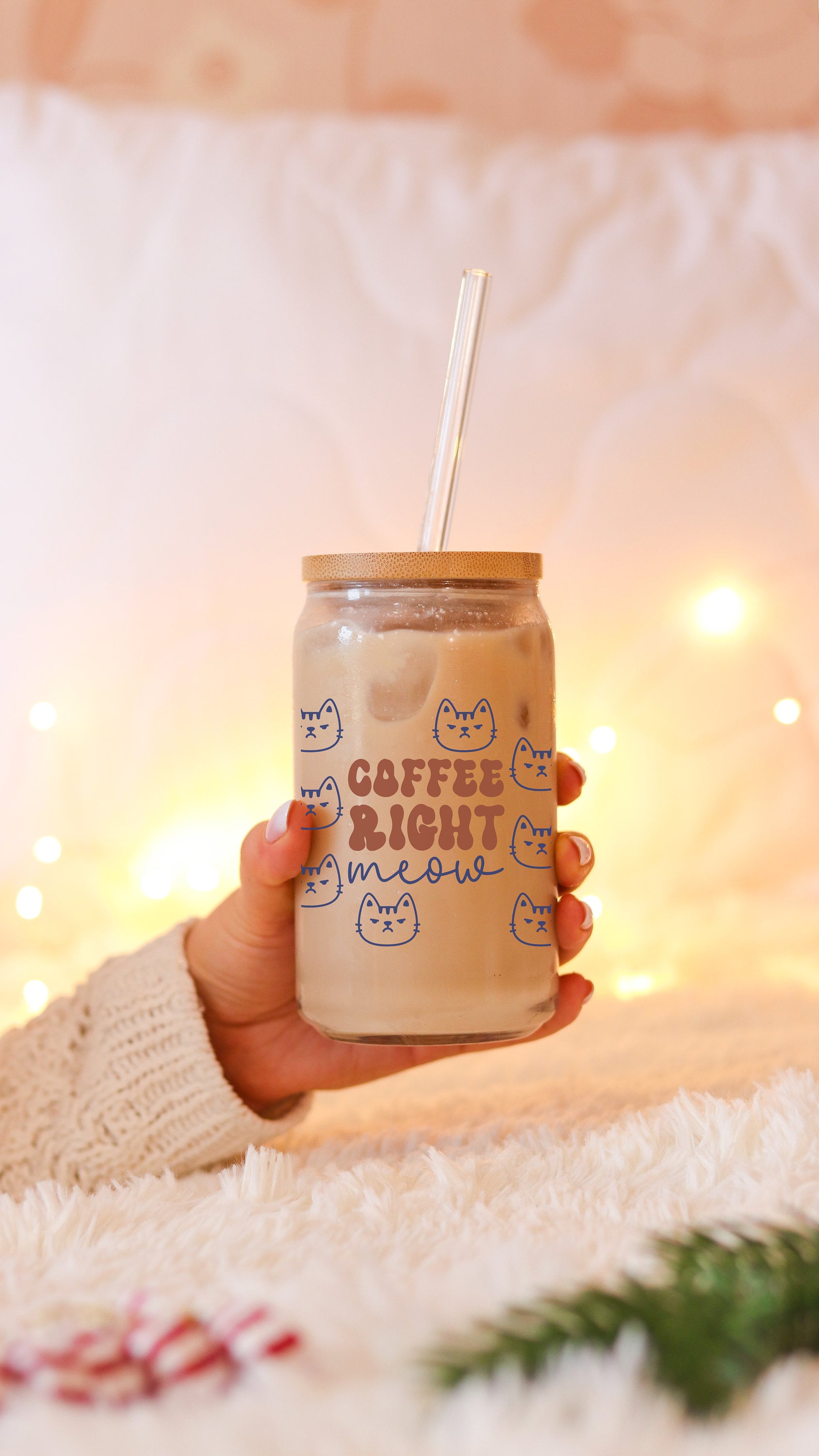 Coffee Right Meow, Cat Png Svg, Coffee Png, Svg, 16 Oz Libbey Wrap, 16 ...