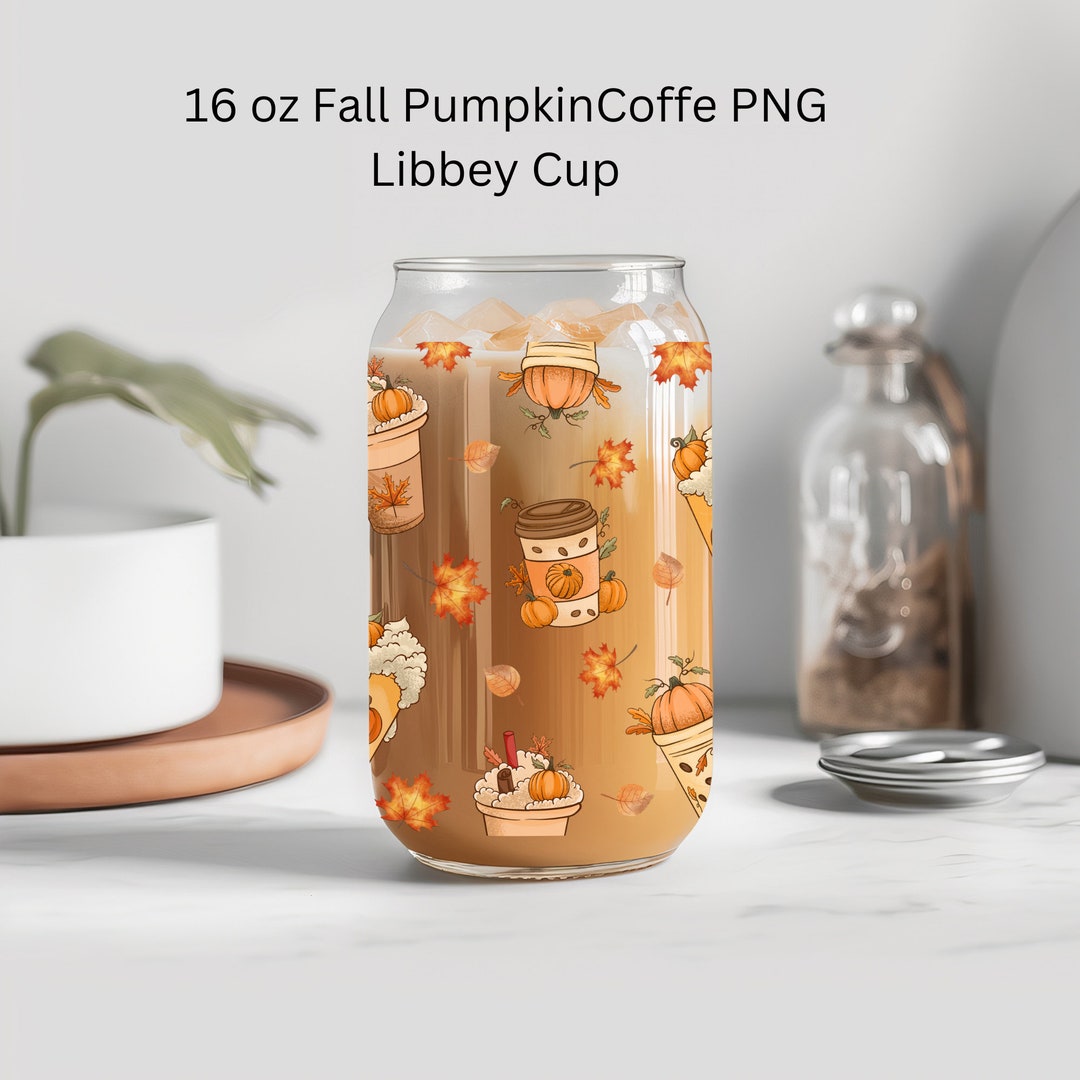 Libbey Cup 16 Oz, Libby Cup 16oz, Fall Png, Fall Coffee Png, Libbey Cup Png, Autumn Png, 16 Oz ...