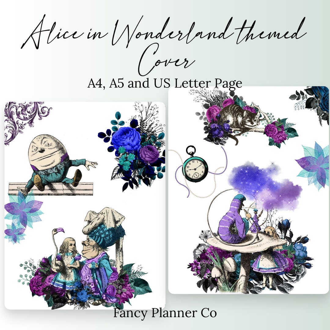 Alice in Wonderland, Cover Page, Art, Instant Download, Digital File ...