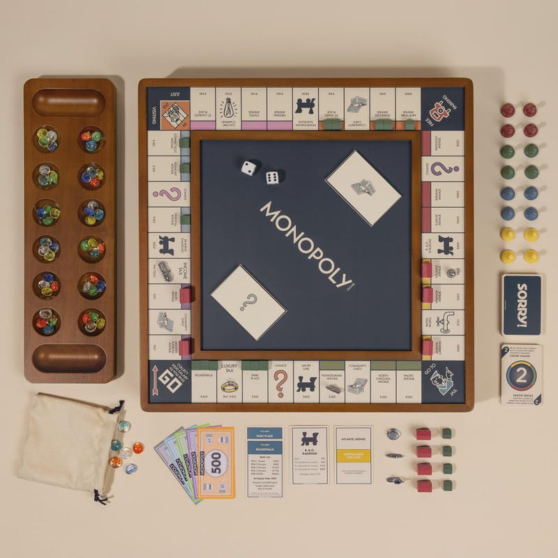Monopoly Wooden Set - Etsy