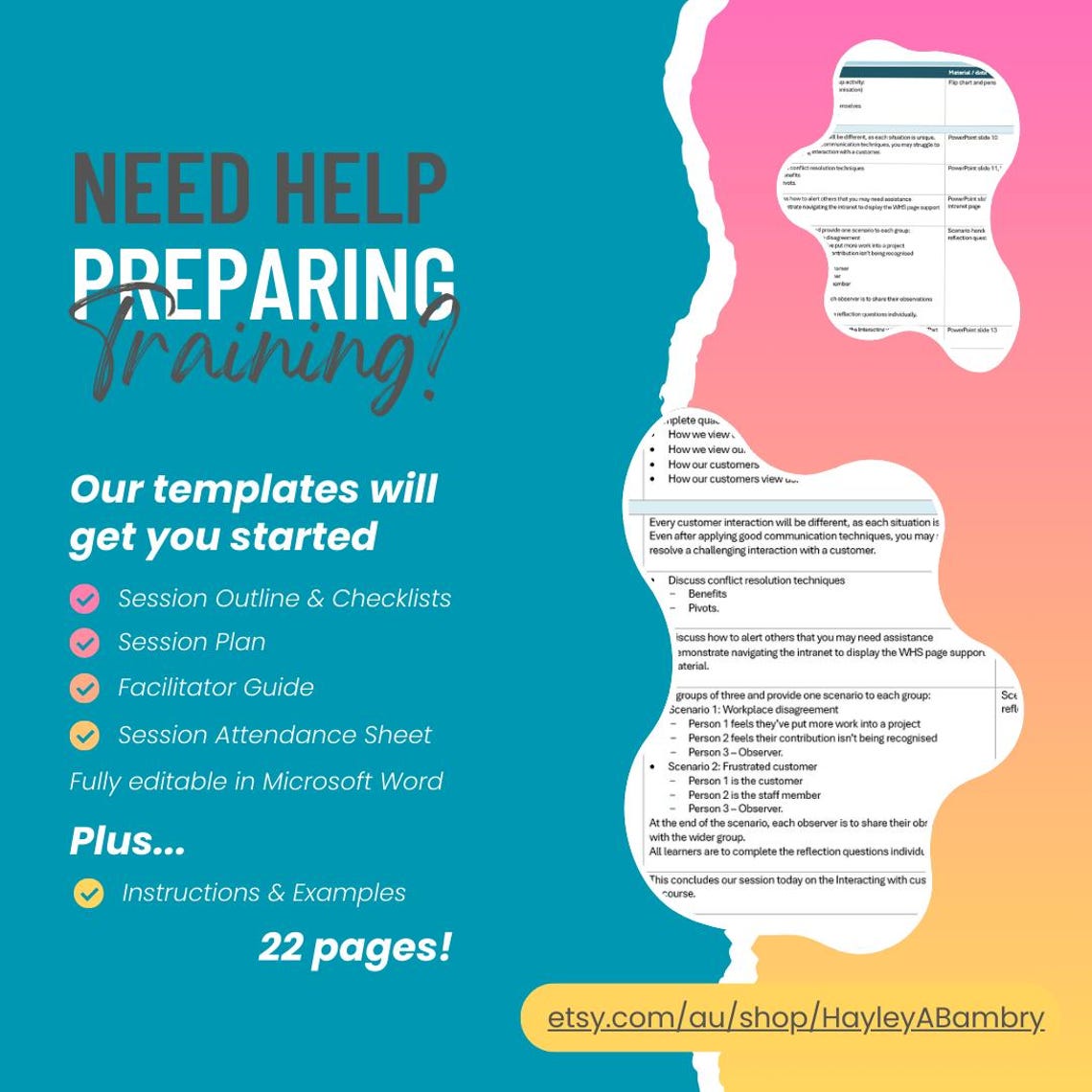 Training Templates: Session Outline, Checklists, Session Plan ...