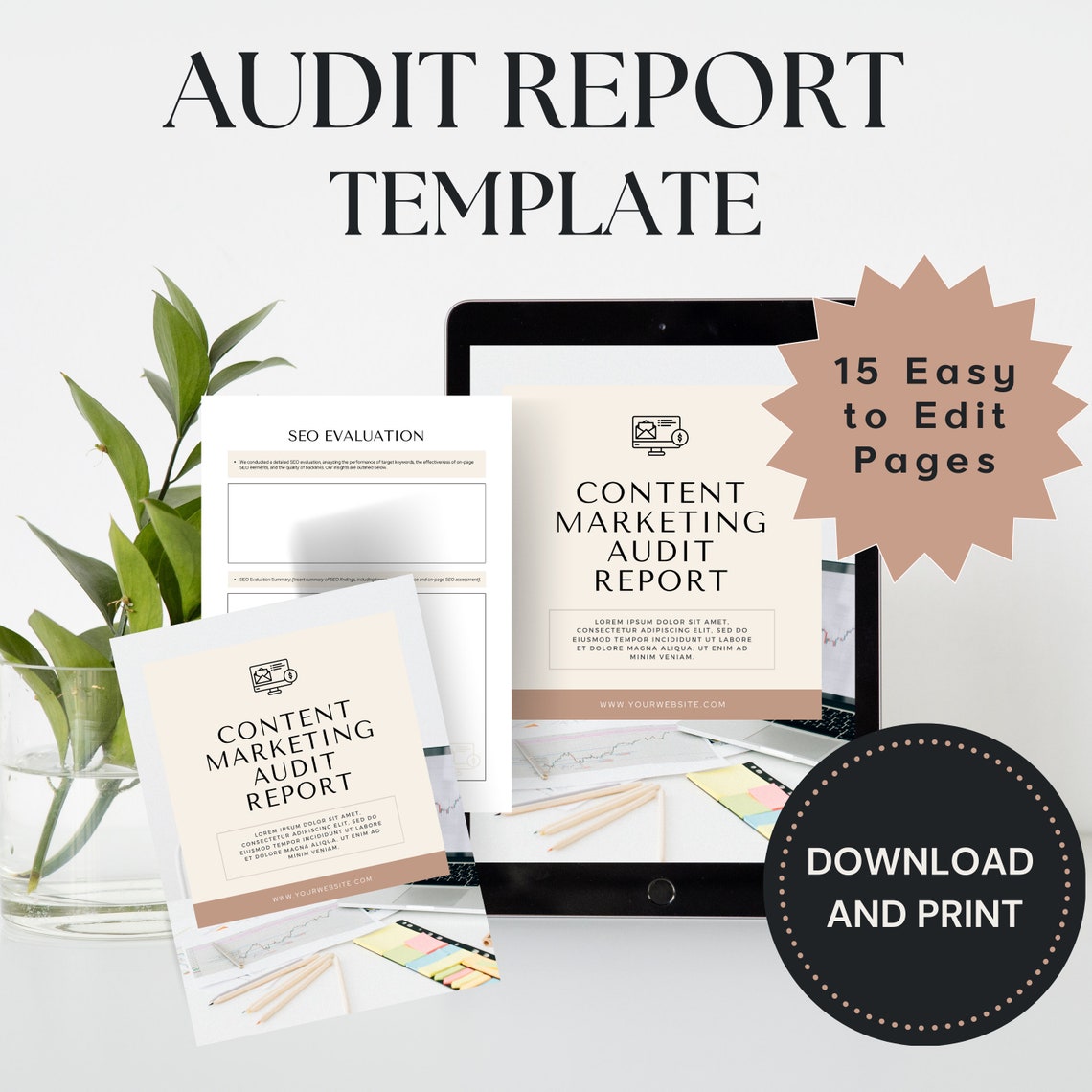 Social Media Audit Report Template - Etsy