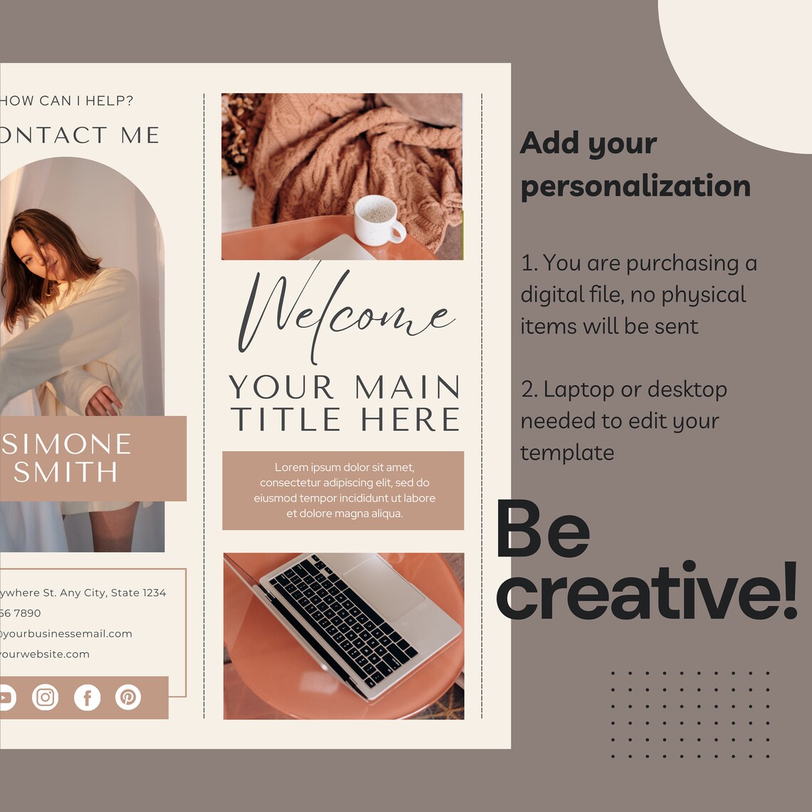 Editable Tri-fold Brochure Template for Business Promotion - Etsy UK