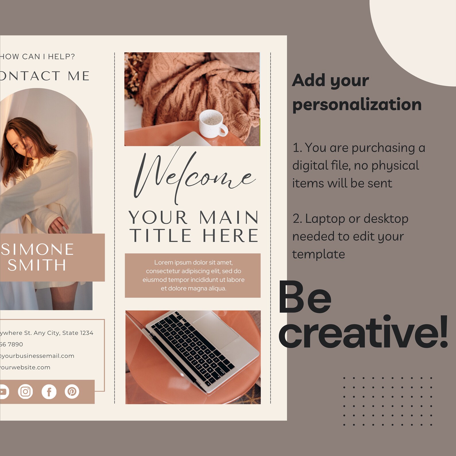 Editable Tri-fold Brochure Template for Business Promotion - Etsy UK