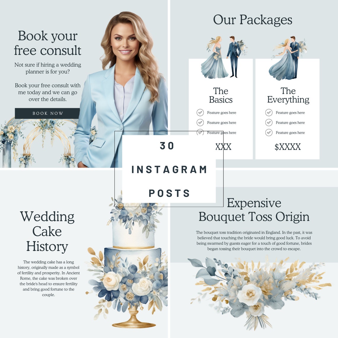 30 Wedding Planner Post Templates - Etsy