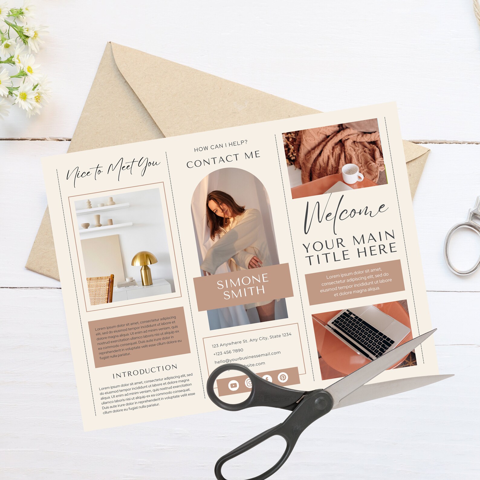 Editable Tri-fold Brochure Template for Business Promotion - Etsy UK