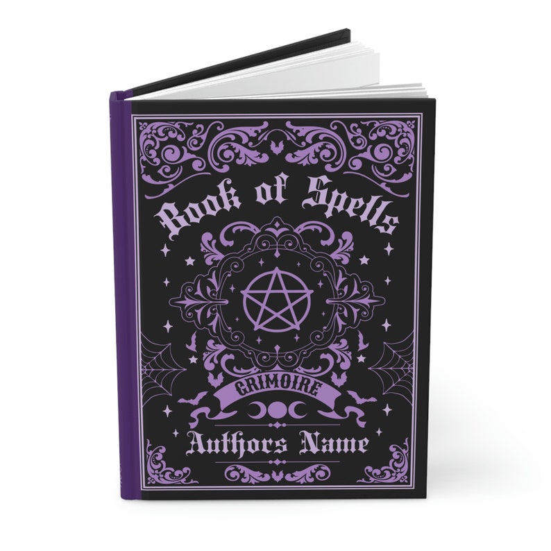 Personalized Book of Spells Diary, Grimoire, Book of Shadows, Blank ...