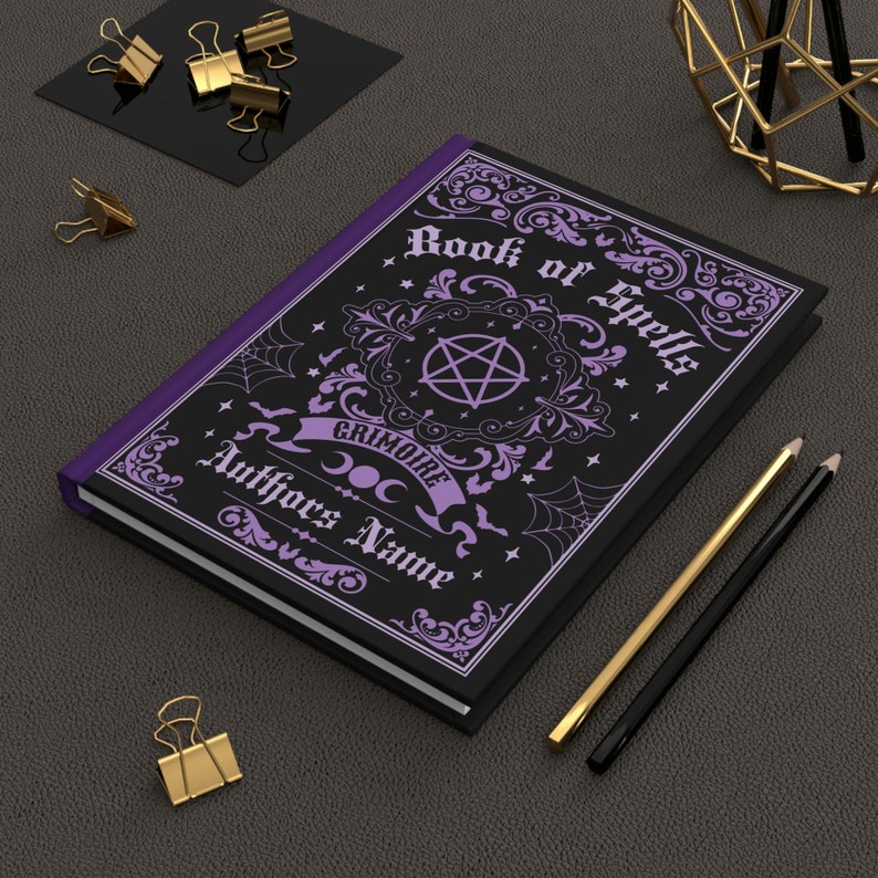Personalized Book of Spells Diary, Grimoire, Book of Shadows, Blank ...