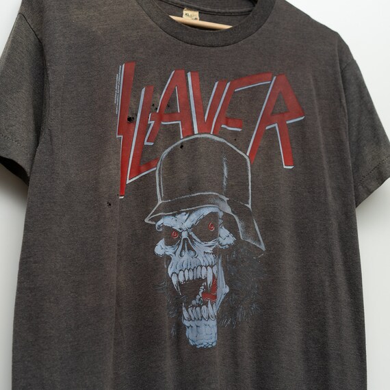 80s Vintage Slayer Music Promo T-Shirt - Gem