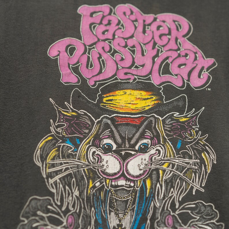 1990 Vintage Faster Pussycat Tour T Shirt Etsy