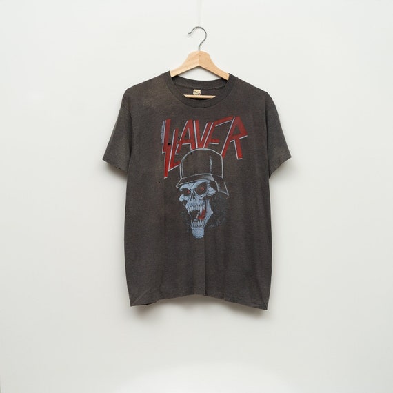 80s Vintage Slayer Music Promo T-Shirt - Gem