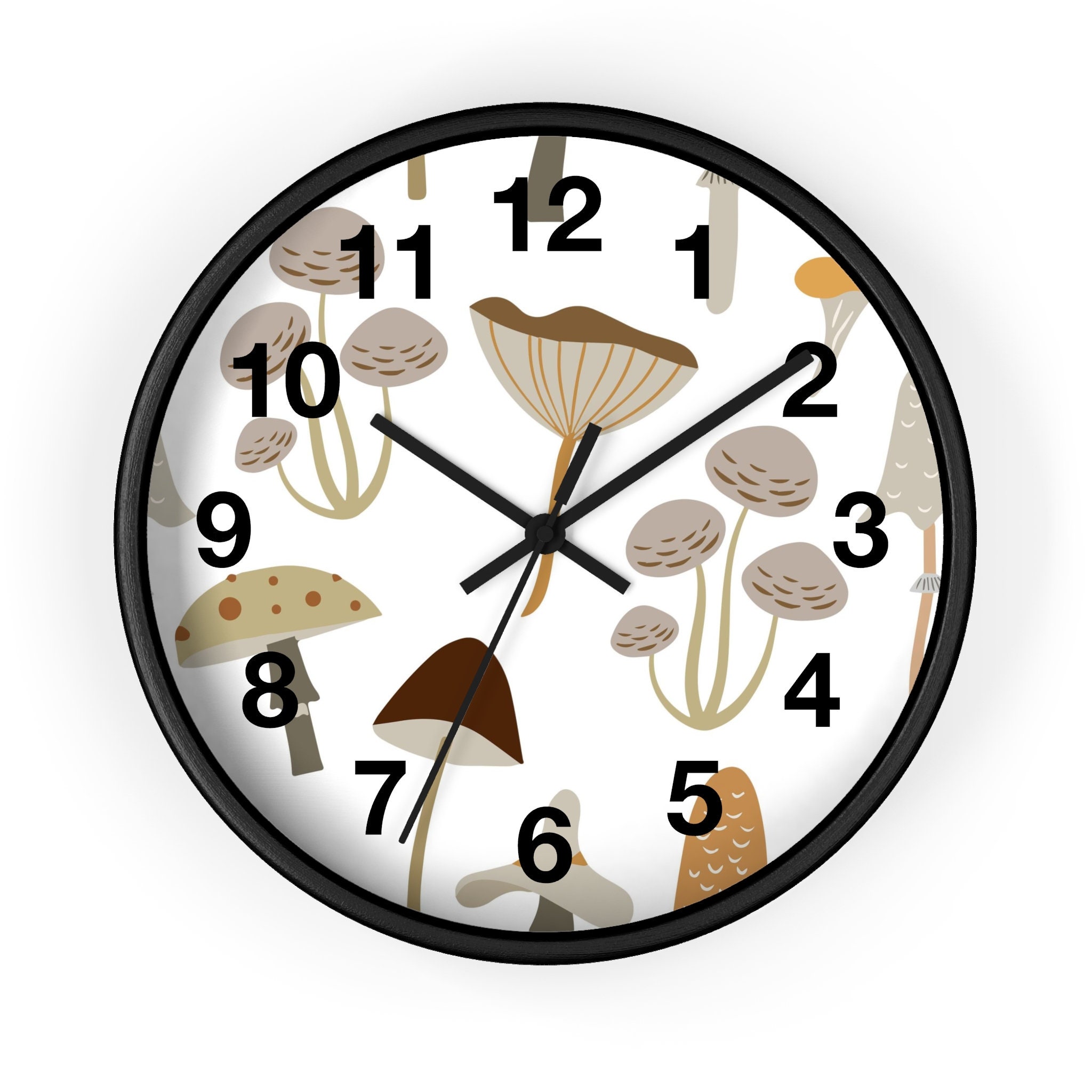 Cottagecore Kitchen Wall Clock Round Room Mushroom Wall Clock - Etsy