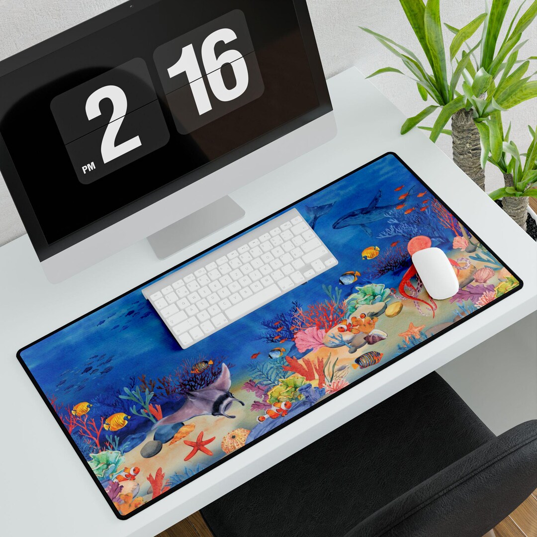 Sea Life Under the Sea Desk Mats Desk Pad Gaming Pad Large Desk Mat - Etsy