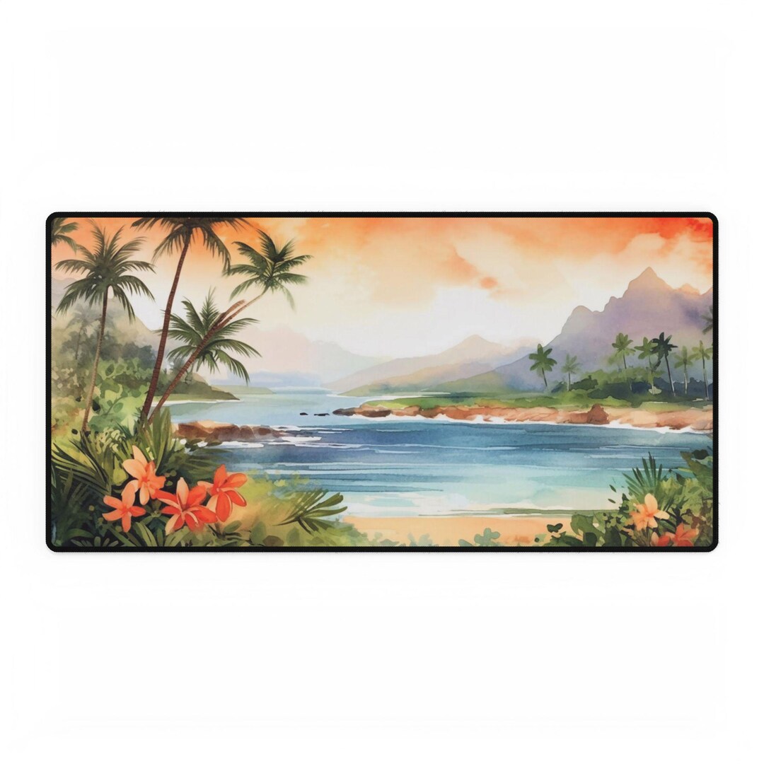 Tropical Beach Sunset Sky Desk Mats - Etsy