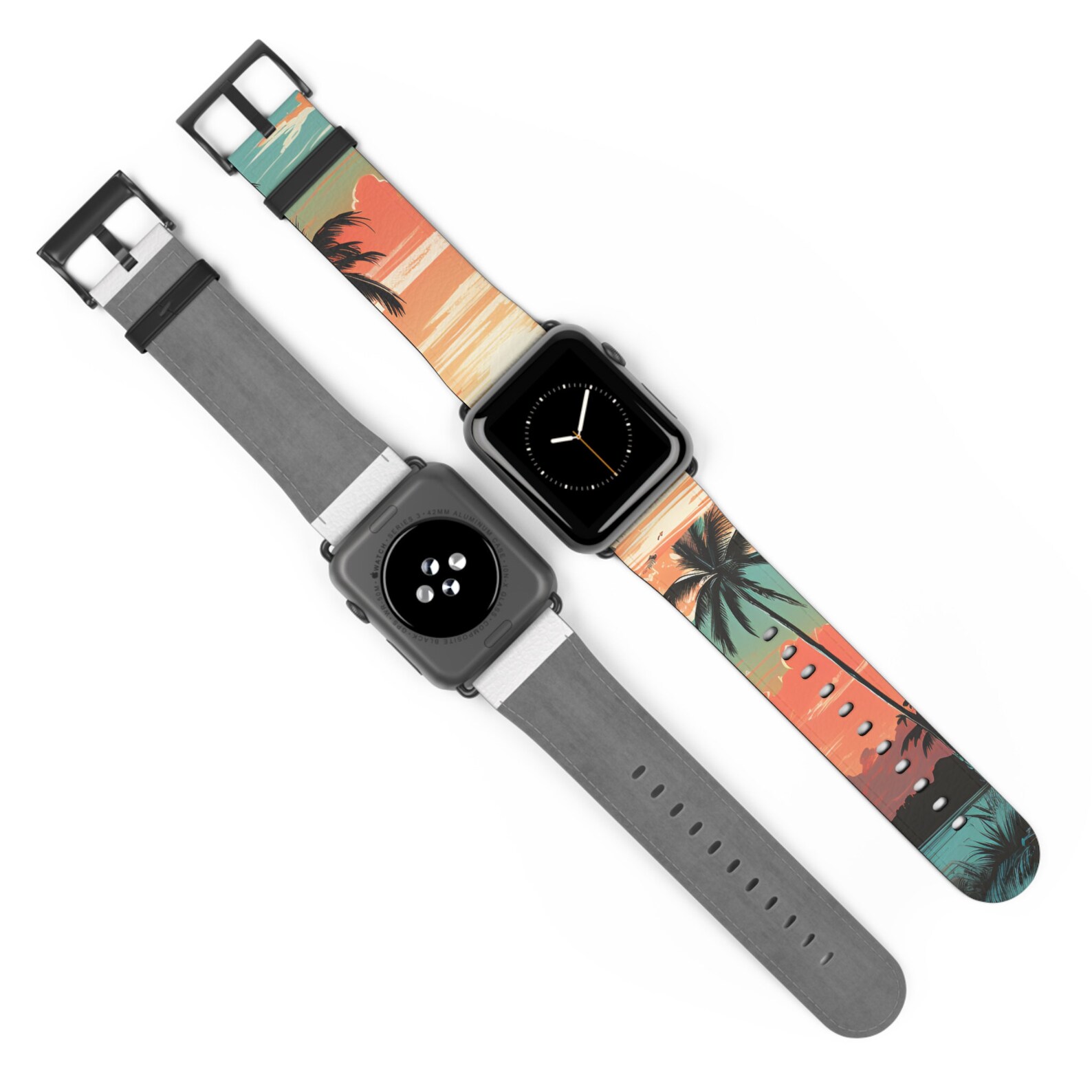Custom Watch Band Tropical Beach Sunset Design Replacement Band Gift ...