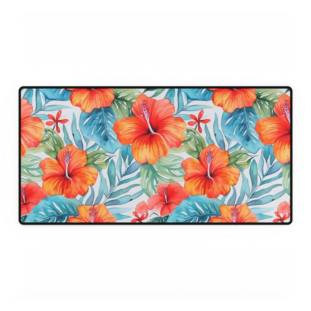 Tropical Flowers Desk Mats - Etsy