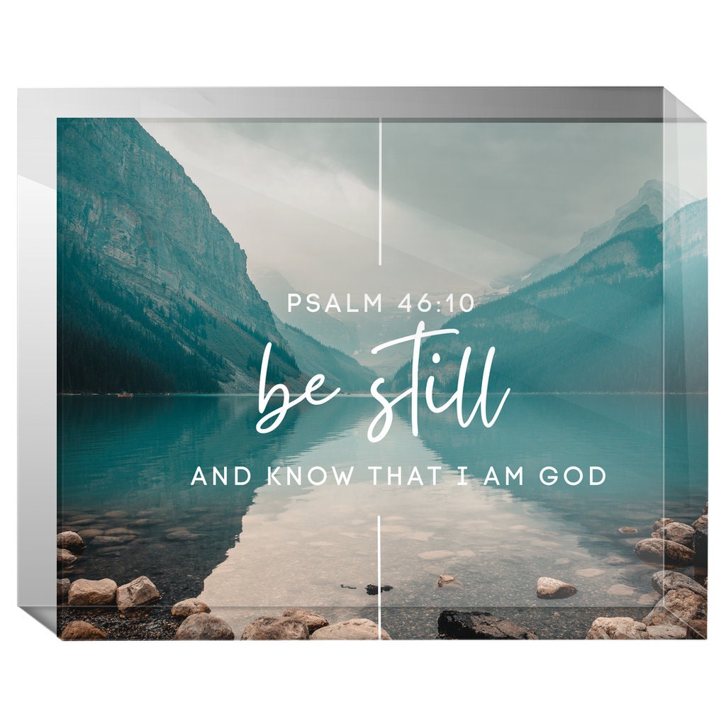 Christian Scripture Home Decor Acrylic Photo Block Be Still and Know I ...