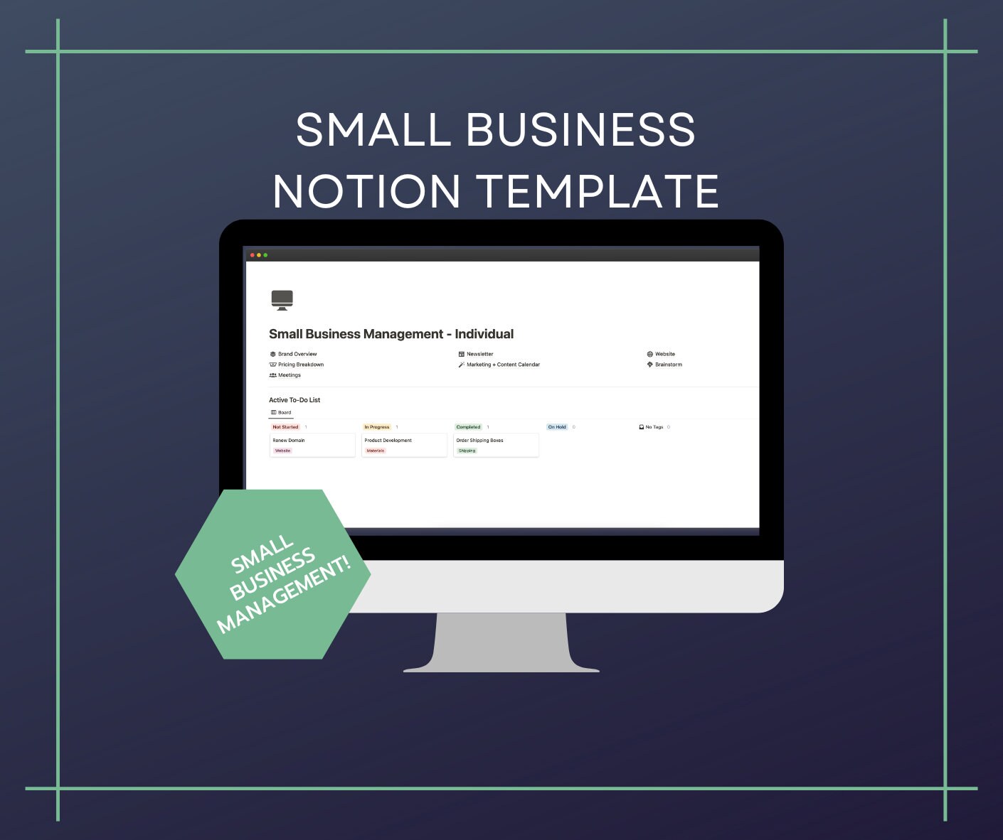 Small Business Notion Template - 2023 Minimalistic Notion Template for ...