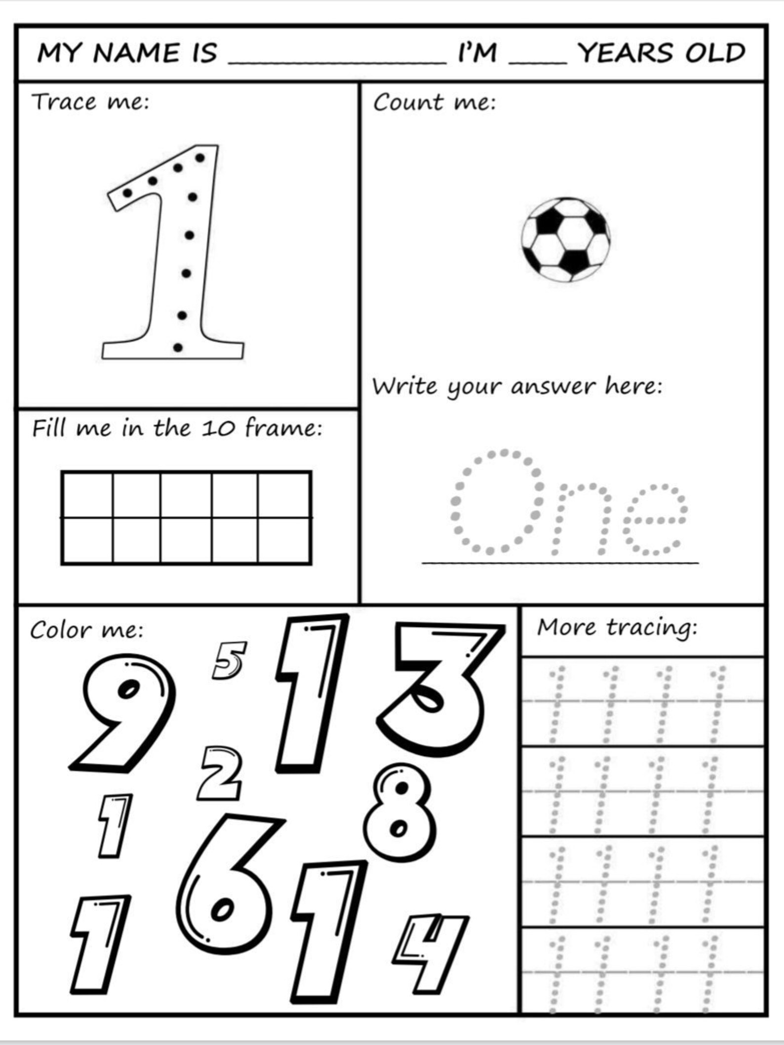 Number Tracing | Counting Worksheets | 0-20 Worsheets | Number ...