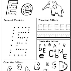 Kindergarten Letter Book Letter Tracing Worksheet - Etsy