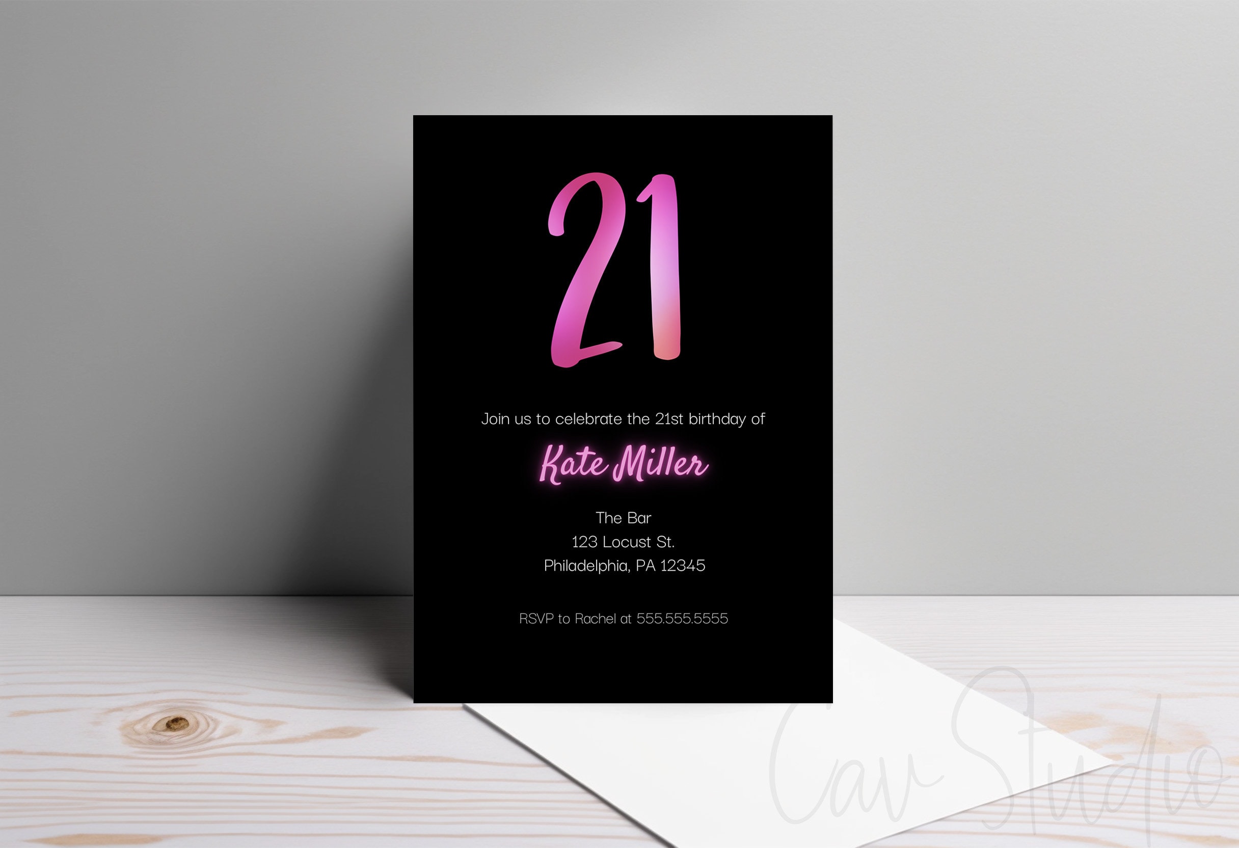 21st Birthday Invitation, 21st Birthday Invite, Girl Birthday ...