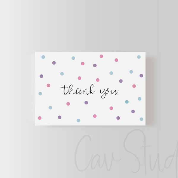 Polka Dot Thank You - Etsy