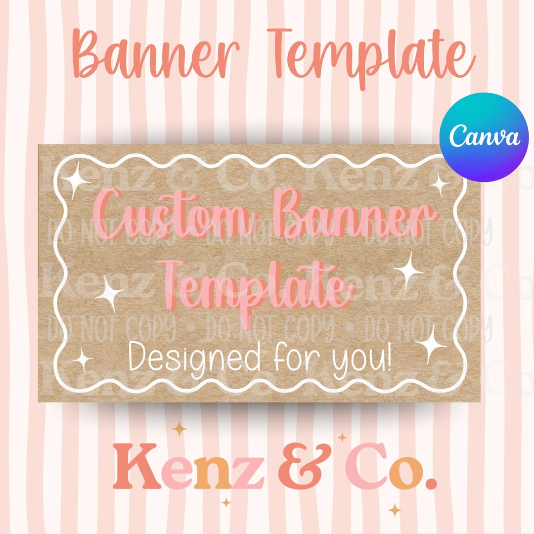 Custom Banner Template - Digital Download - Etsy