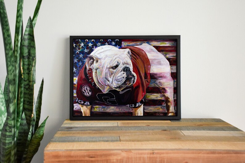 Patriotic Uga USA Art Print - Etsy