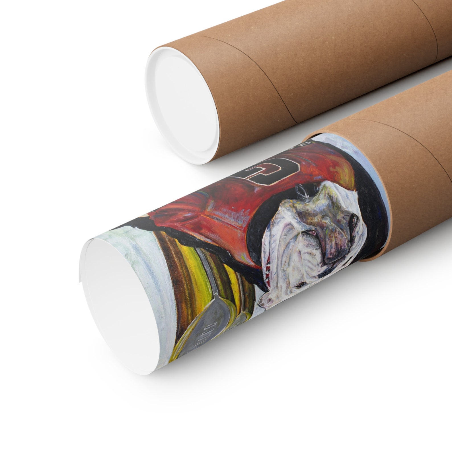 University of Georgia Mascot, Uga X - "double Champ" Art Print - Etsy