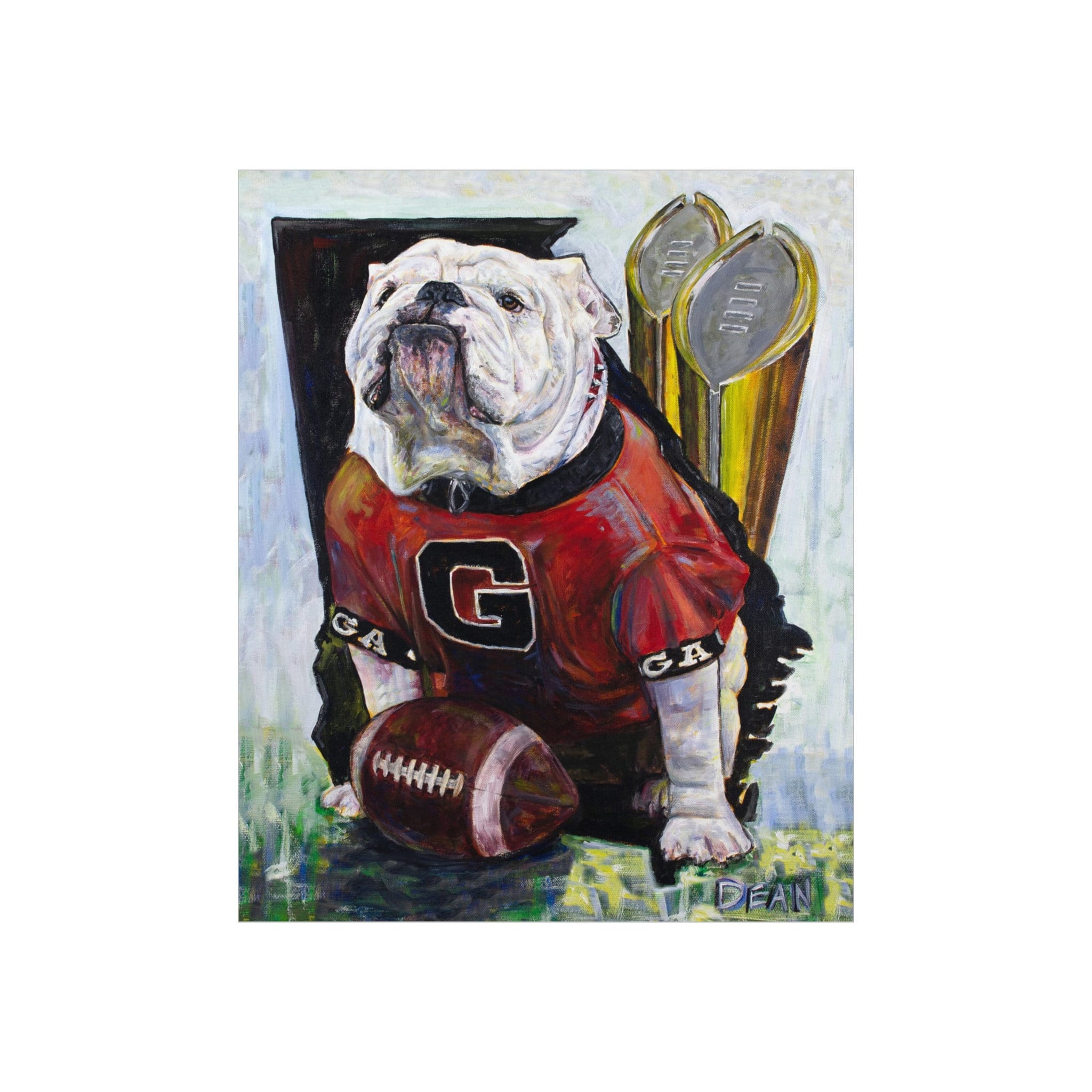 University of Georgia Mascot, Uga X - "double Champ" Art Print - Etsy